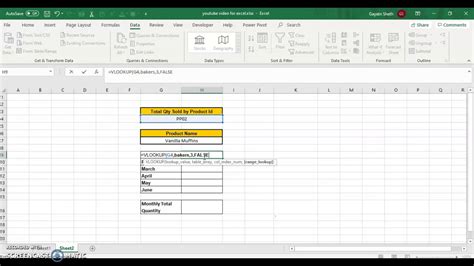 vlookup on a drop down list youtube