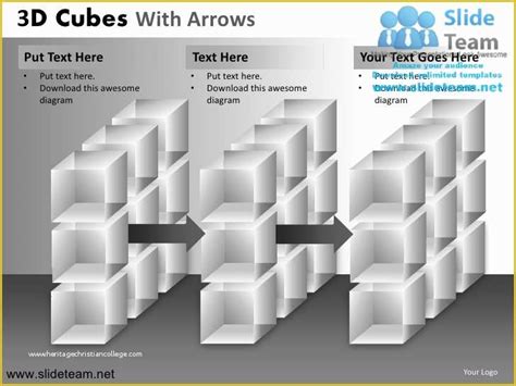 building blocks powerpoint template free of 3d cubes building blocks