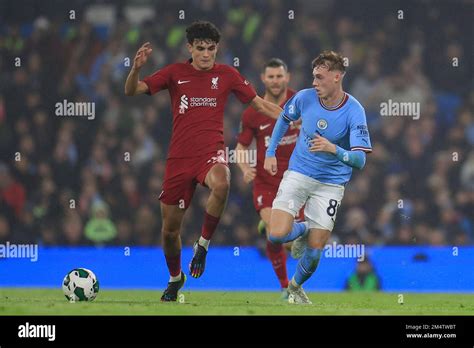 Cole Palmer 80 Of Manchester City Passes The Ball Watched By Stefan