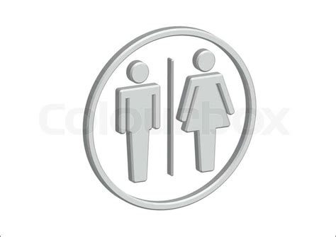 3d Pictogram Man Woman Sign Icons Toilet Sign Or Restroom I Colourbox