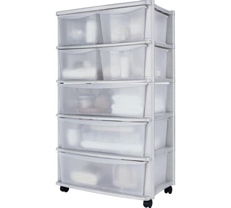 Argos Home 7 Drawer Silver Plastic Wide Tower Storage Unit Home Rulend