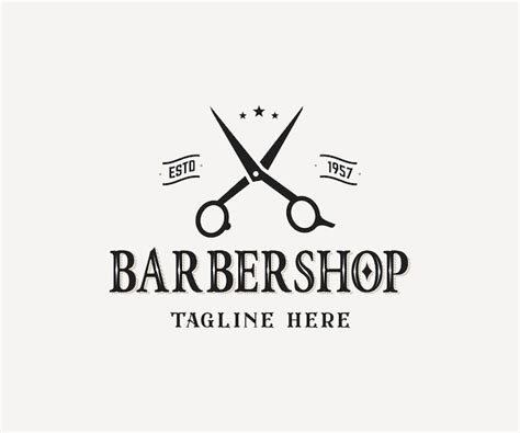 Premium Vector Barber Shop Logo Design Barbershop Logo Template