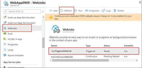 run background tasks with webjobs azure app service microsoft learn