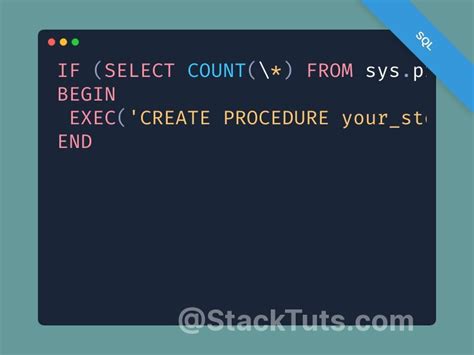 how to check if a stored procedure exists before creating it in sql