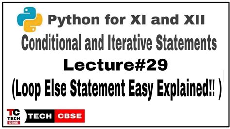 loop else statement in python python class 11 cbse