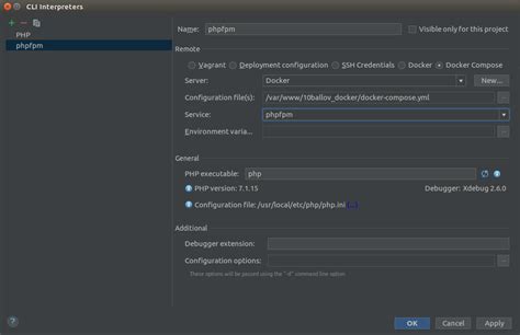 docker php interpreter doesn t work via docker compose ides support