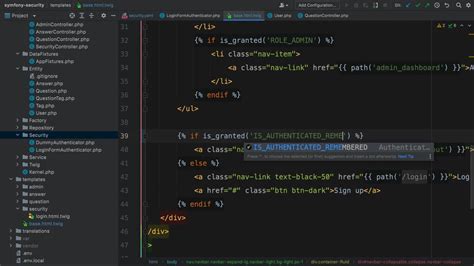 the special is authenticated strings symfony 5 security