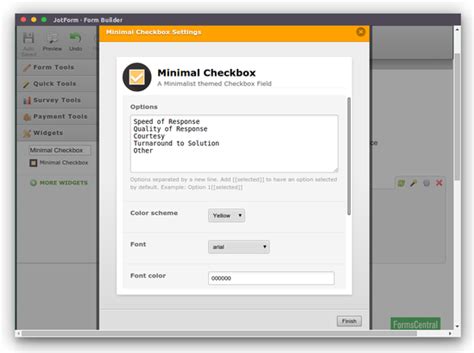 minimal checkbox form widgets jotform