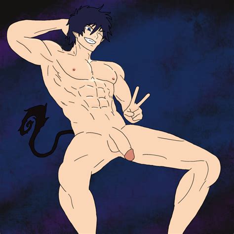 Rule 34 Ao No Exorcist Areolae Belly Button Bishonen Blue Eyes Blue