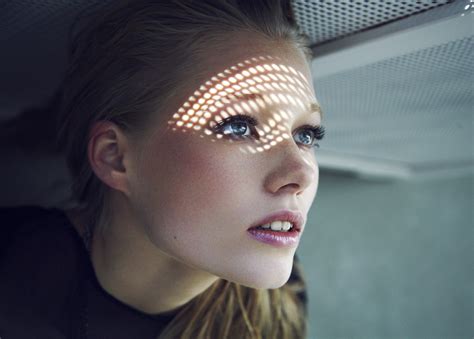 Freckles Face Looking Away Blue Eyes Portrait Open Mouth Makeup
