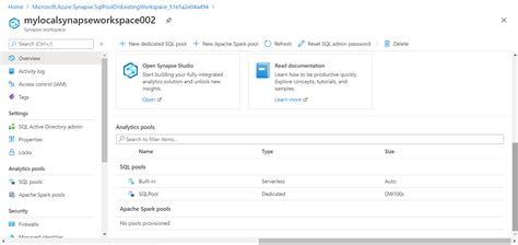 dedicated sql pools in azure synapse analytics