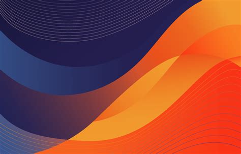 Blue And Orange Abstract Wave Background 12555505 Vector Art At Vecteezy