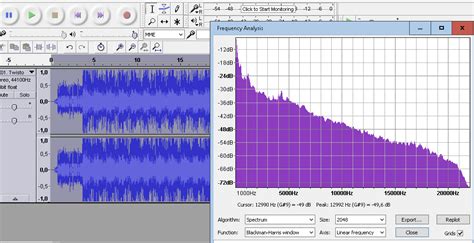 python plot spectrum of a wave as in audacity stack