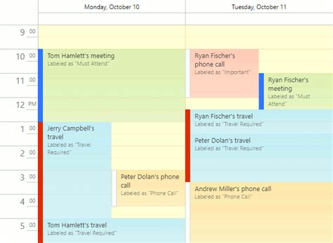 appointment labels and statuses scheduler asp