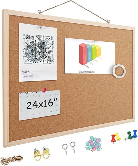 16” X 24” Cork Boards For Walls With Wooden Frame 1pack