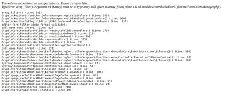 typeerror array filter argument 1 array must be of type array