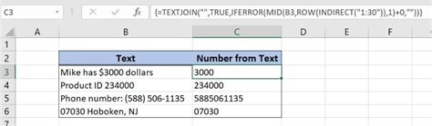 excel formula strip non numeric characters