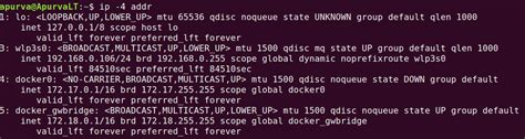 addresses command in linux with examples geeksforgeeks