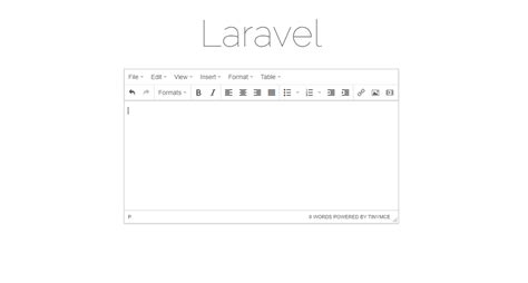 integrate tinymce editor in your laravel installation with a