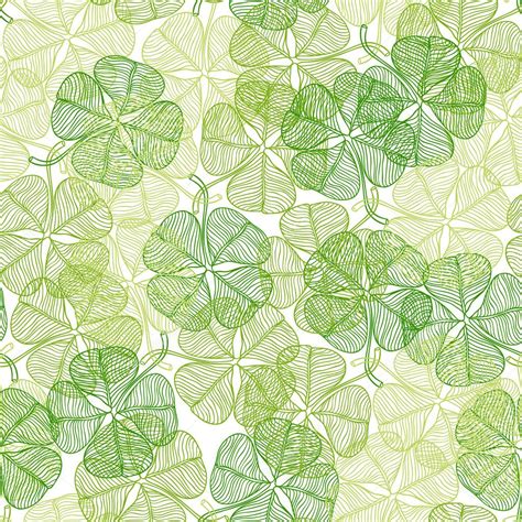 Seamless Pattern With Abstract Clover Leaves — Stock Vector