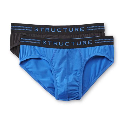 Structure Mens 2 Pairs Sport Briefs