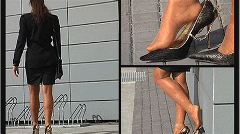 Nylons High Heels Legsandfeet Black Santa Cruz Pumps 4 Part 1 Wmv 720x576
