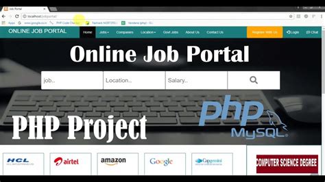 online job portal project in php php project tutorial youtube