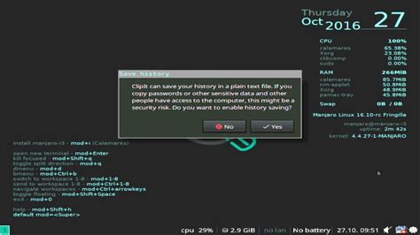 manjaro i3 16 10 rc2 youtube