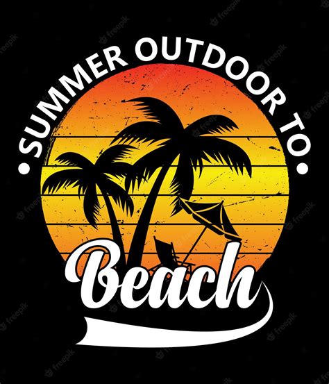 Premium Vector Retro Vintage Sunset Beach T Shirt Design