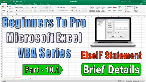 pro microsoft excel vba series vba elseif statement
