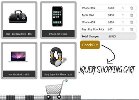 top 8 free shopping cart jquery plugins and tutorials