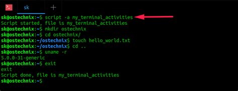 how to record everything you do in linux terminal ostechnix