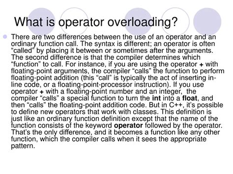ppt operator overloading powerpoint presentation free download id