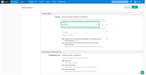 deploy an asp application to iis using octopus azure devops tfs