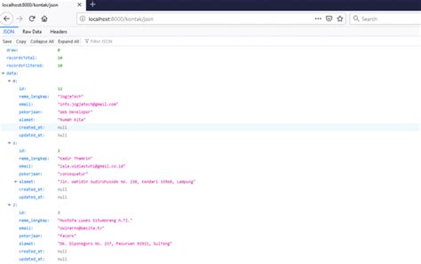 laravel tutorial menampilkan data dengan datatables server side pada