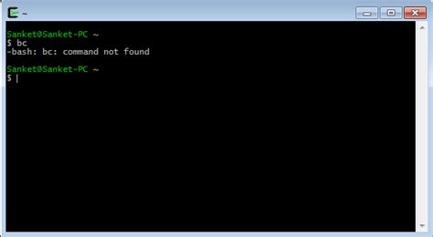 bc command not working in cygwin stack overflow