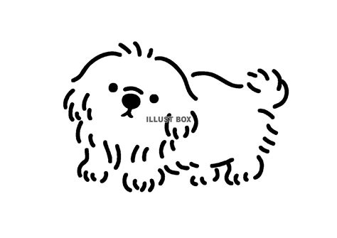無料イラスト シンプルな犬のイラスト・ペキニーズ