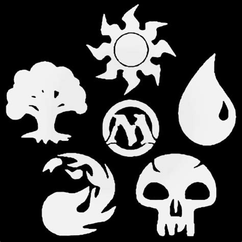 Mtg Magic The Gathering Mana Symbols Decal Sticker