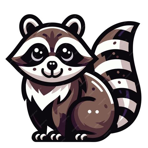 El Personaje Del Mapaches Vector Premium