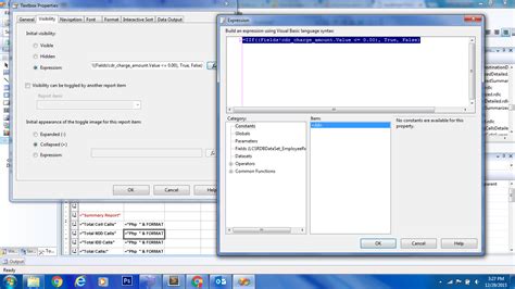 report rdlc how to hide data if amount is 0 00 stack overflow