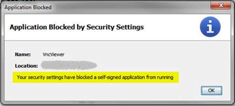 how to fix java your security settings have blocked a self signed