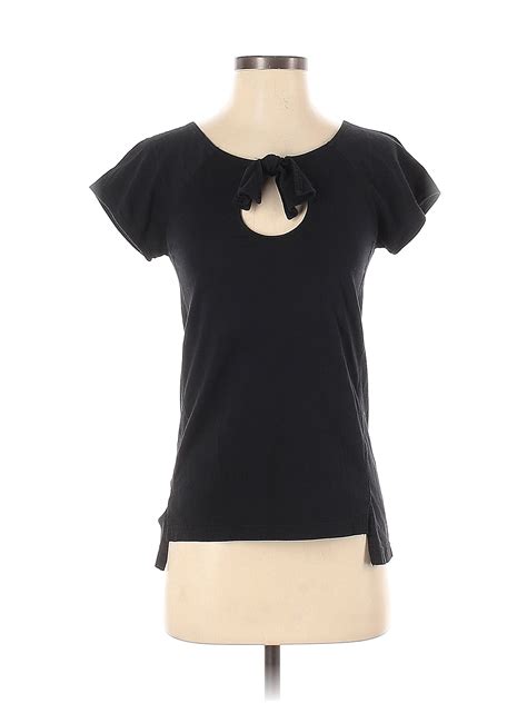 Marc By Marc Jacobs Solid Black Short Sleeve Top Size Xs 81 Off