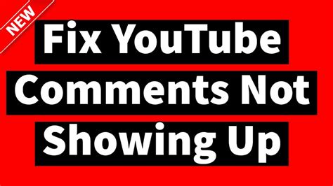 how to fix youtube comments not showing up 2023 new method youtube