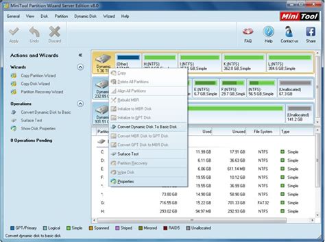 convert gpt style dynamic disk to basic disk