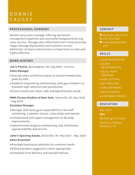 Sales Manager Cv Examples To Use In 2024