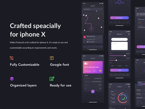 malta financial ios app ui kit on behance