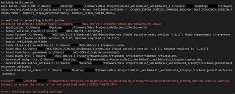 nrf connect sdk 1 5 0 won t build any application on vs code