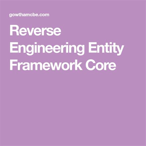 reverse engineering entity framework core entity