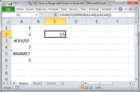 sum a range with errors in excel teachexcel hot sex picture