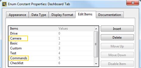 dashboard main vi tabcontrol enum items do not match the tabs on the